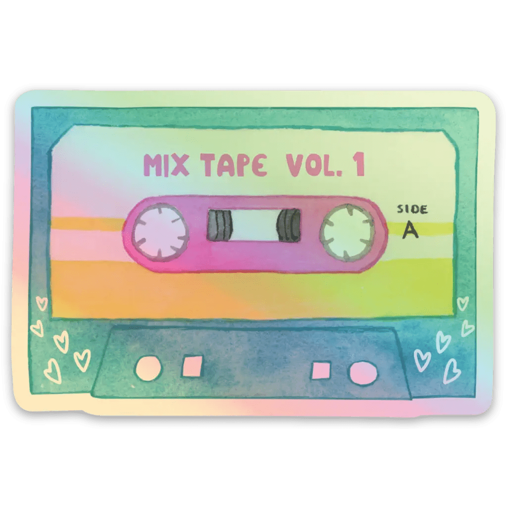 90s Cassette Tape Sticker - Decorative Stickers – The Boho Depot