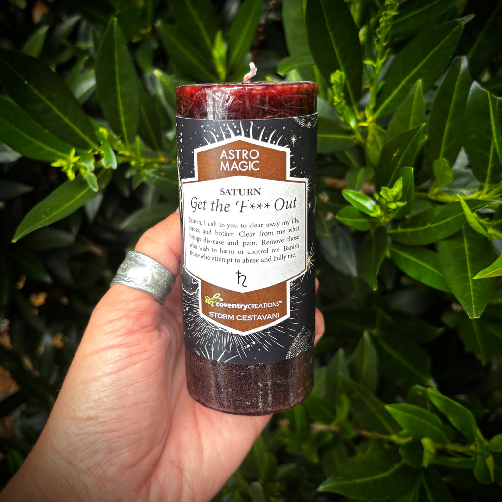 Astro Magic Saturn - Get the F* Out Candle – The Boho Depot