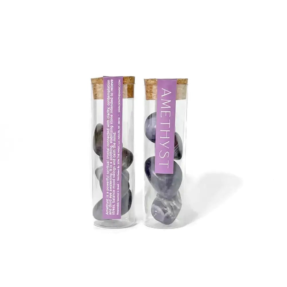 Amethyst Tumbled Gemstones Vial - Loose Stones – The Boho Depot