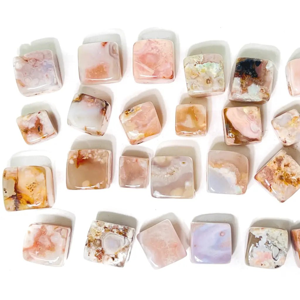 Flower Agate Tumbled Square Spiritual Stone - Rocks & Fossils – The ...