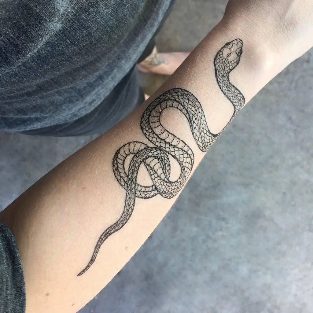 Garden Snake Temporary Tattoo - Temporary Tattoos – The Boho Depot
