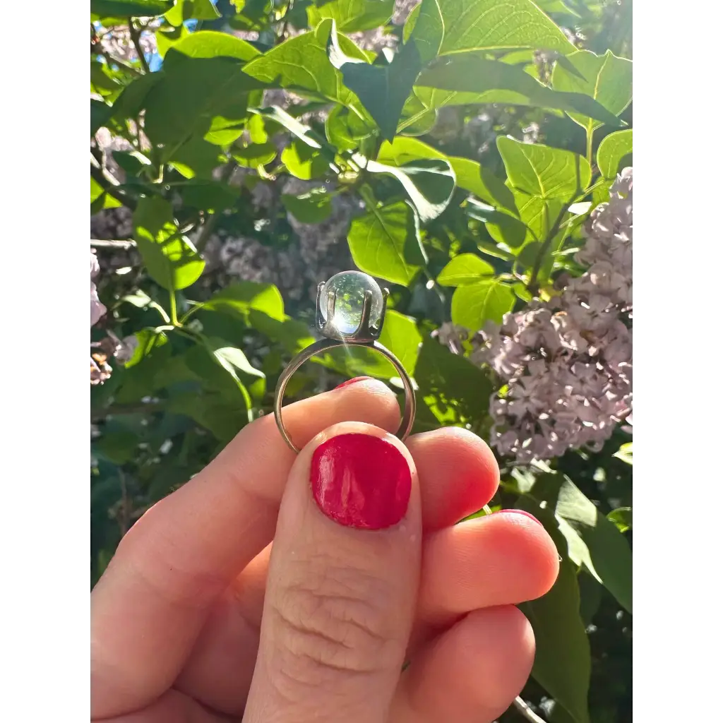 Pool of Light Ring - Crystal Ball Ring – The Boho Depot