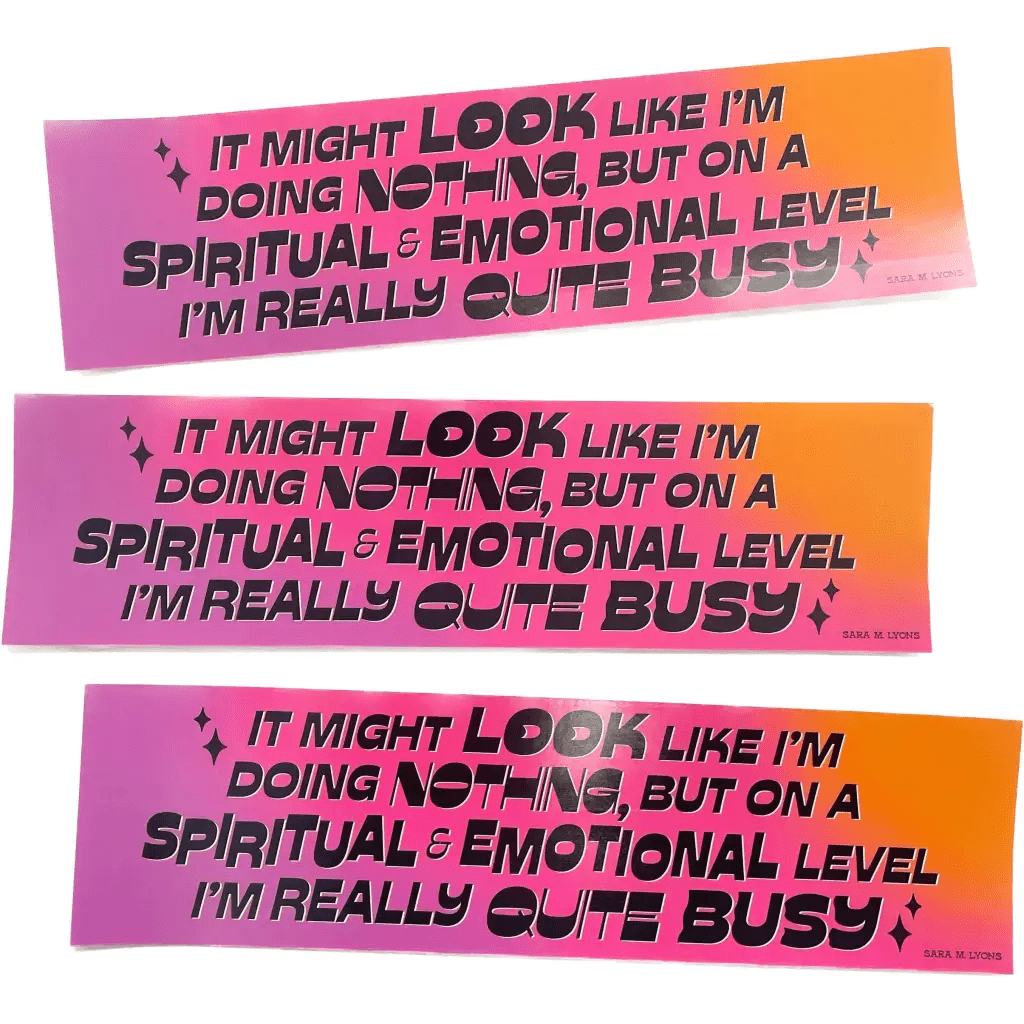 Spiritually & Emotionally Busy Bumper Sticker - Bumper Stickers – The ...